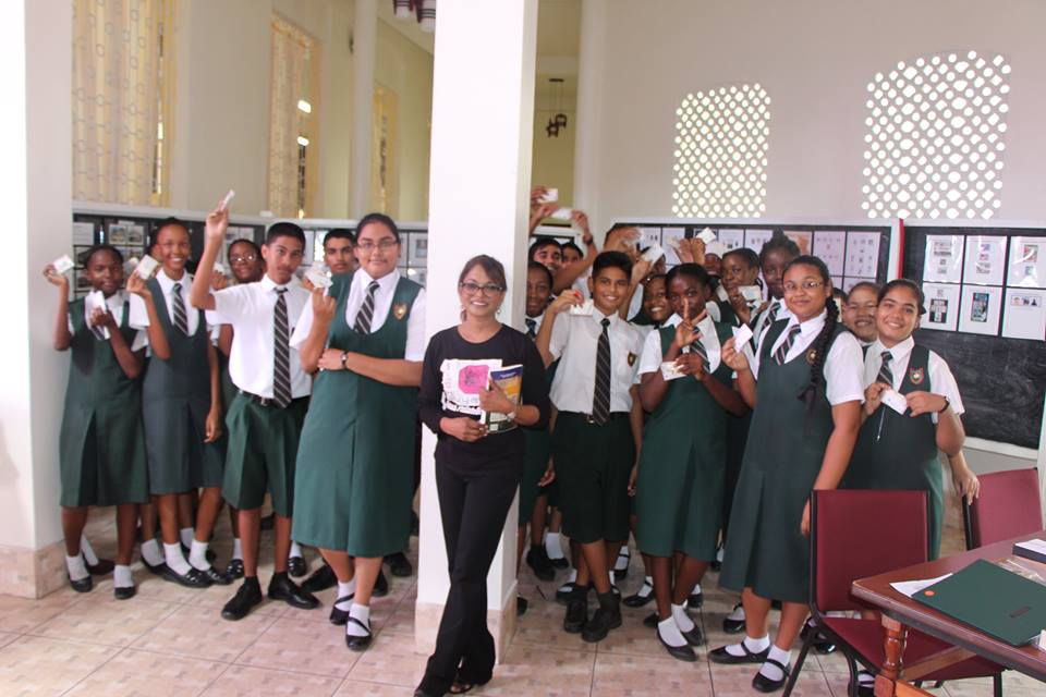 Students from Bishops High School at GUYPEX 2016 | Guyana Philatelic ...